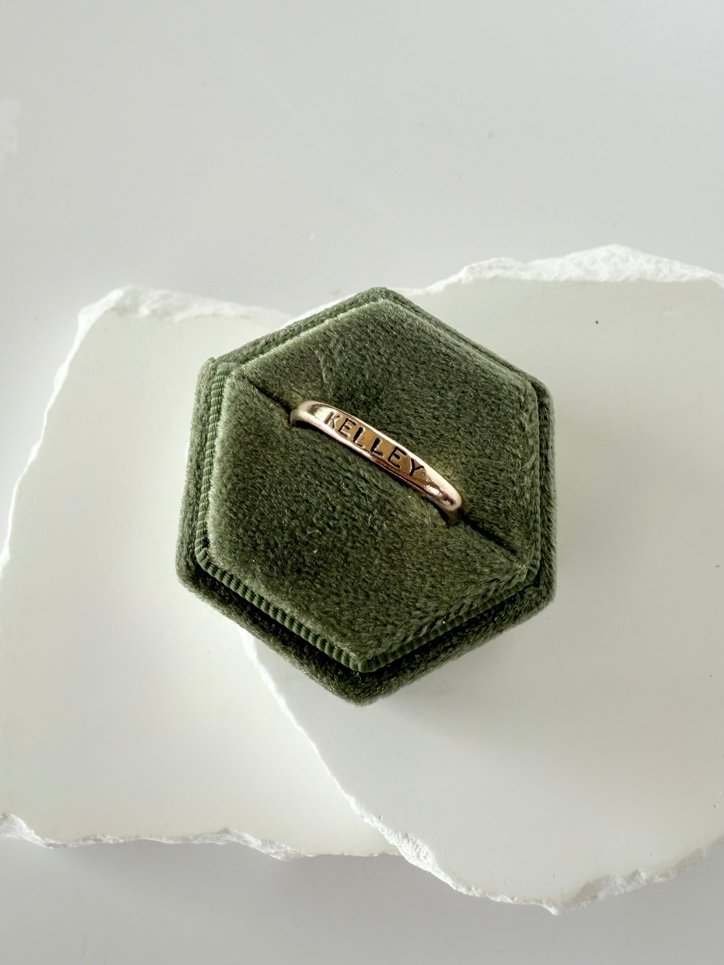 Thick Name Stacking Ring – Made by Adelaide